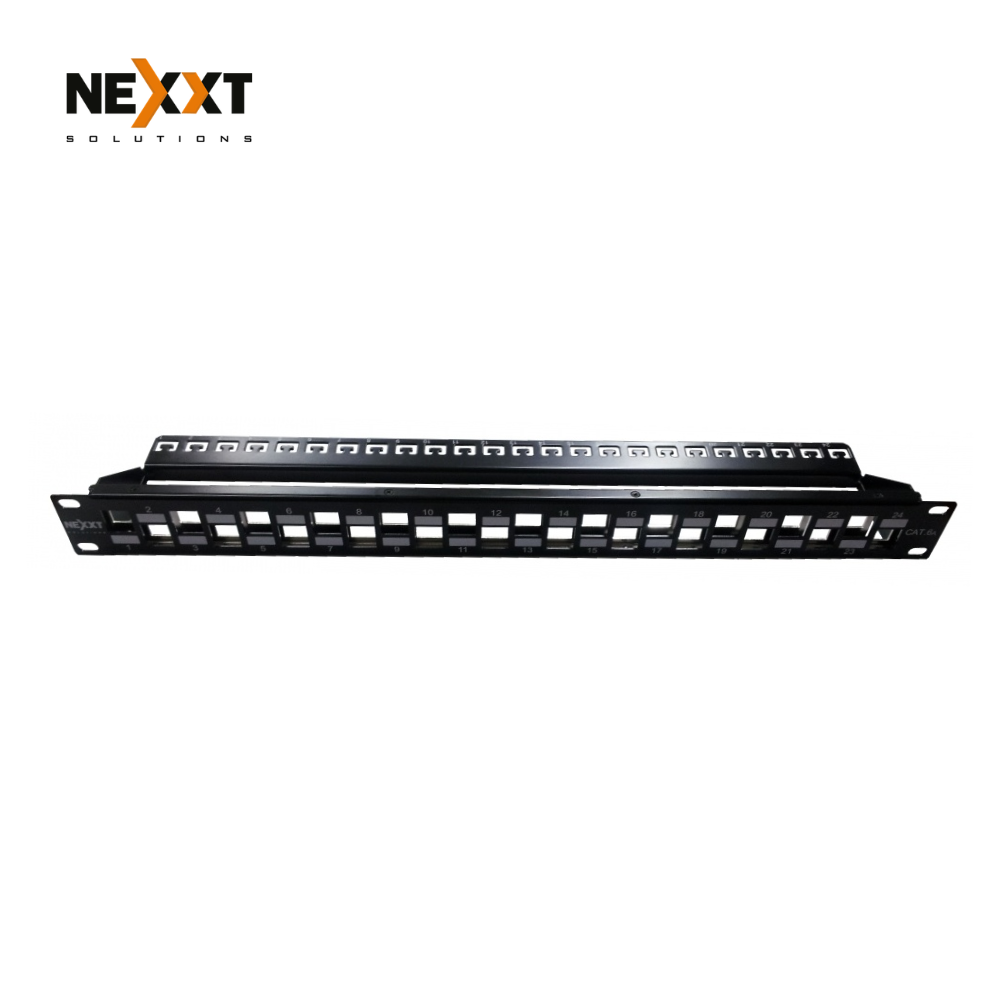 PATCH PANEL NEXXT NAW-PNEL6A24 CAT6 24PUERTOS MONTAJE EN RACK MODULAR – BaeTech Peru