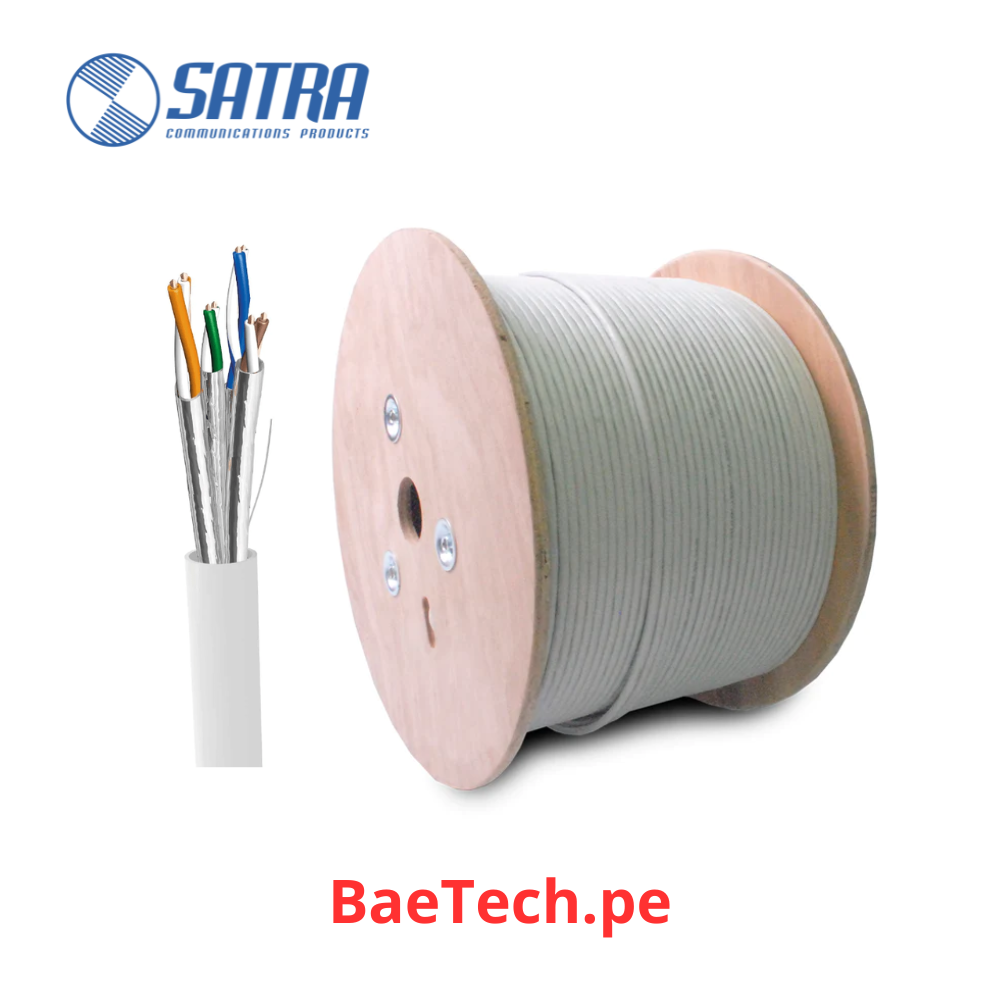 CABLE SOLIDO U/FTP LSZH 23AWG CAT6A BLANCO ROLLO 305 MTS SATRA - 02030 ...