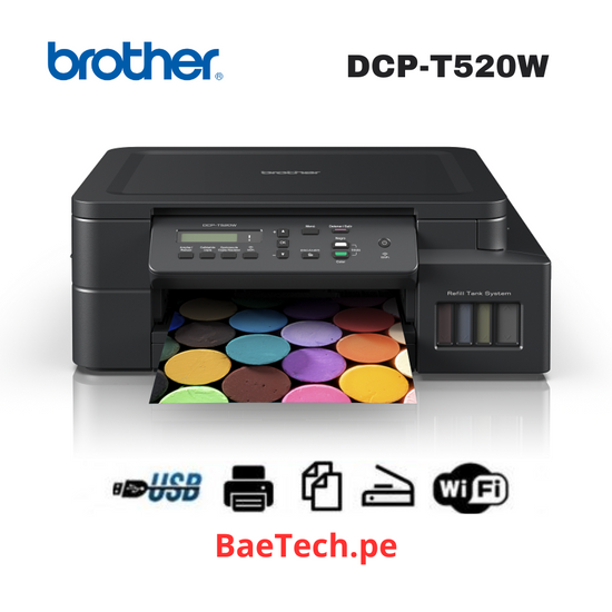 Impresora Multifuncional Brother DCP-T520W WiFi – BaeTech Peru