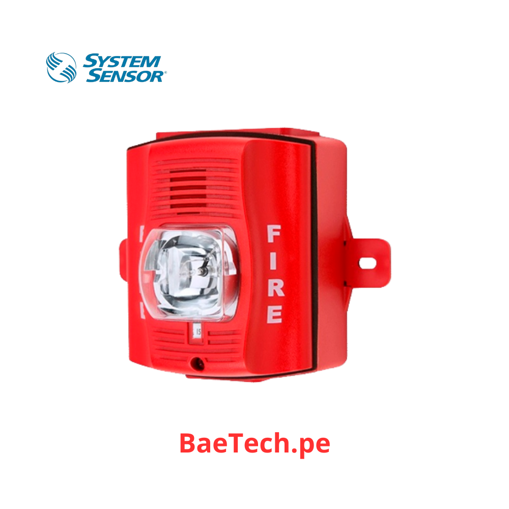 SYSTEM SENSOR SS-P2RK-SP, Sirena con Luz Estrobo para uso exterior 24V ...