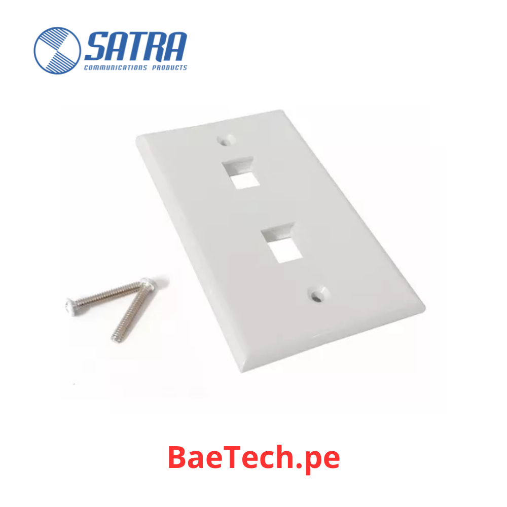 Placa frontal de pared simple 2 puntos SATRA 111020201 Faceplate color ...
