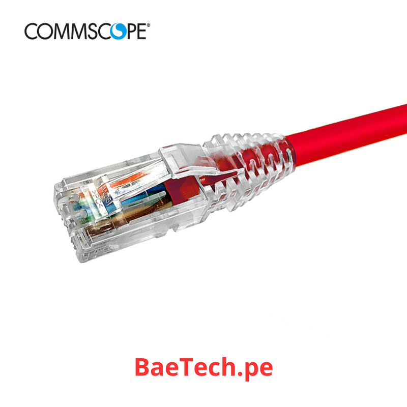 COMMSCOPE Patch Cord UTP Multifilar RJ-45 Cat6 2.1mts Rojo. NPC06UVDB-