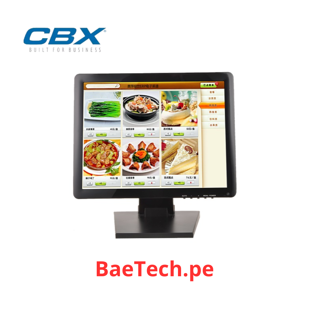CBX Touch 1701 -MONITOR TOUCH HDMI 17", INCLUYE NUEVA BASE – BaeTech Peru