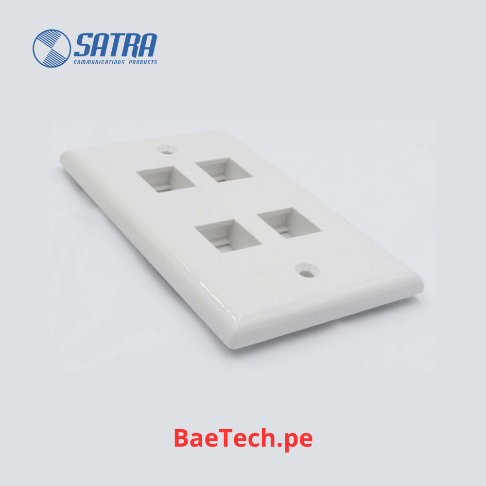 Faceplate Placa Frontal de Pared Simple 4 Puntos Blanco - SATRA 111020 ...