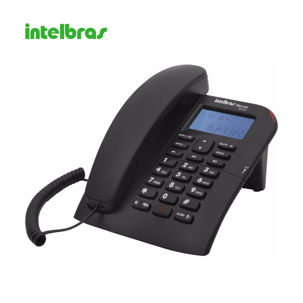 INTELBRAS 4502000 - TP2000 NEGRO - TELÉFONO ALÁMBRICO CID FSK / DTMF ...