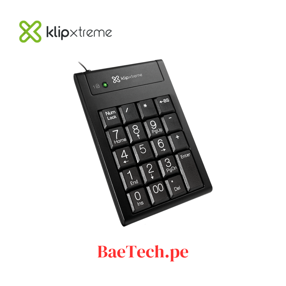 Teclado Numérico Klip Xtreme KNP-100 Abacus Numeric USB Negro – BaeTech ...