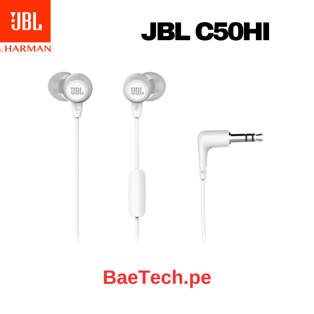 AUDIFONO JLB C50HI IN-EAR CON MICROFONO- JBLC50HIWHT - BLANCO – BaeTech