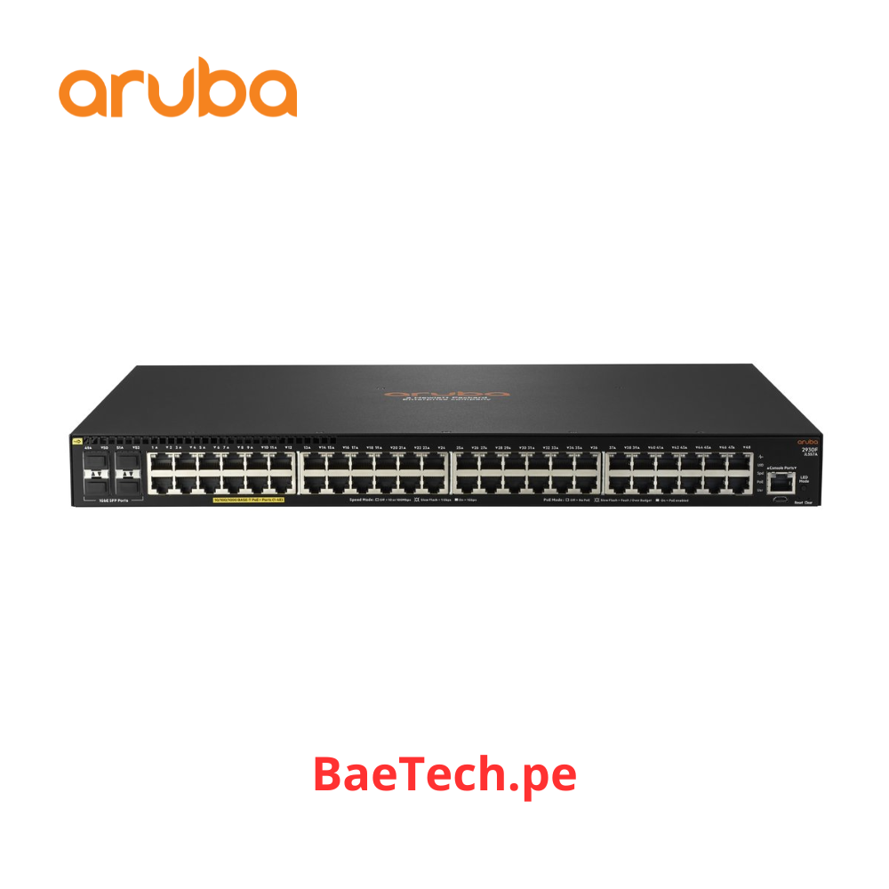 HPE ARUBA JL262A - Switch HPE Aruba 2930F, 48 PUERTOS RJ-45 GbE, 4 SFP ...